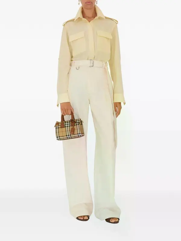Burberry Mini Check Bowling Bag - Neutrals
