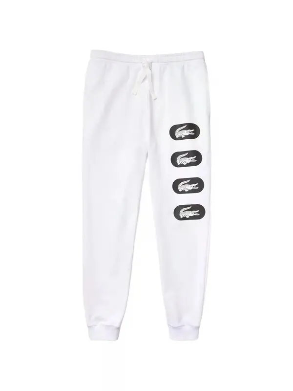 Lacoste Crocodile-print Track Pants - White