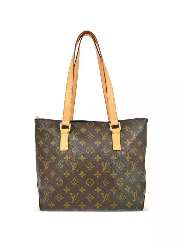 LOUIS VUITTON 2004 Cabas Piano Monogram Shoulder Bag - Brown