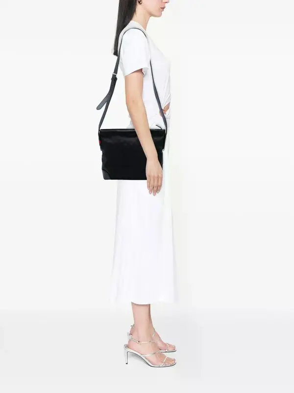 Gucci Gg Canvas Web Crossbody Bag - Black