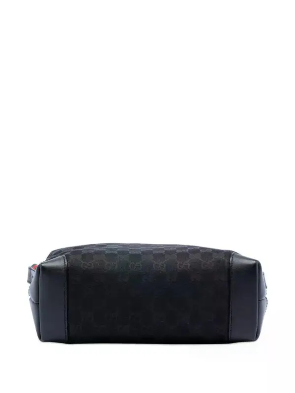 Gucci Gg Canvas Web Crossbody Bag - Black