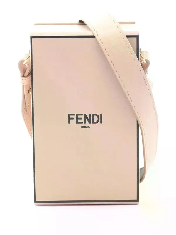 Fendi 2010-2026 Leather Vertical Box Crossbody Bag - Pink