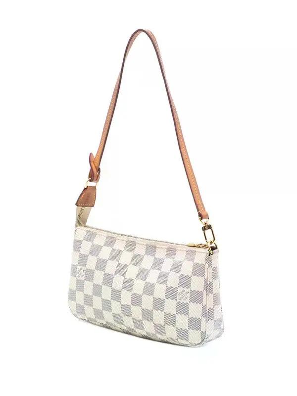 LOUIS VUITTON Damier Azur Pochette Accessoires Shoulder Bag - White