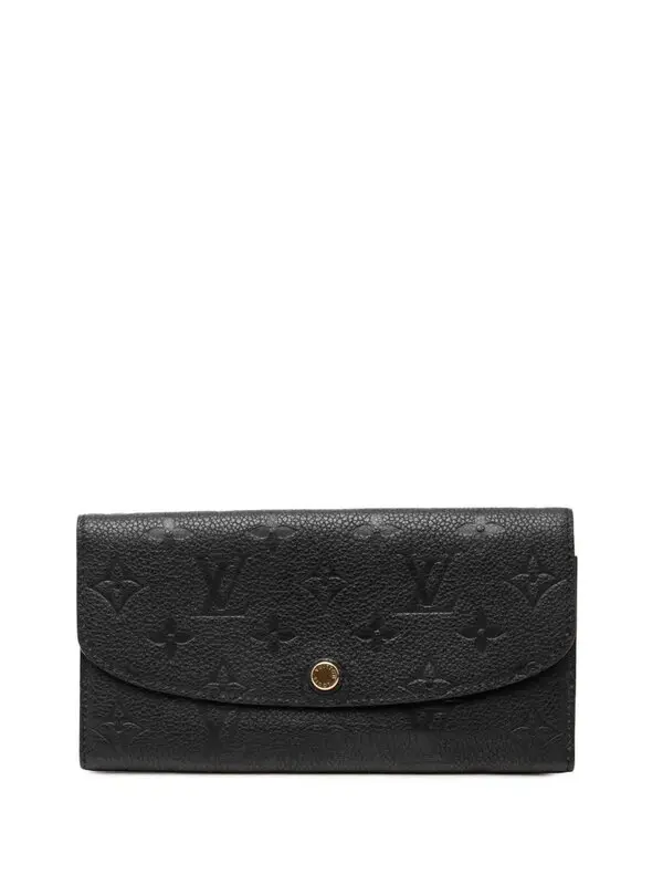 LOUIS VUITTON 2021-2026 Monogram Empreinte Emilie Wallet Long Wallets - Black