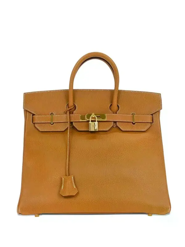 Hermès 1996 32 Haut A Courroies Leather Handbag - Neutrals