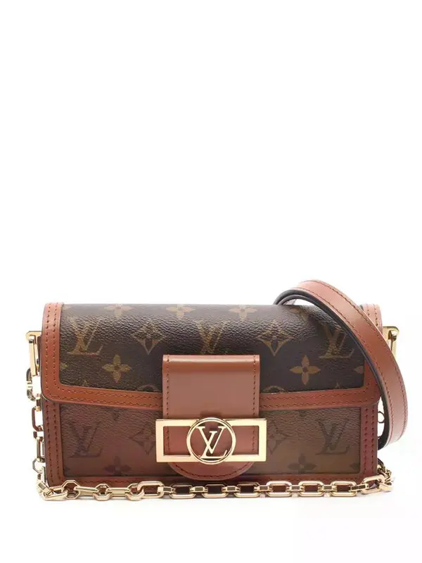 LOUIS VUITTON 2010-2026 Monogram Reverse Dauphine East West Satchel - Brown