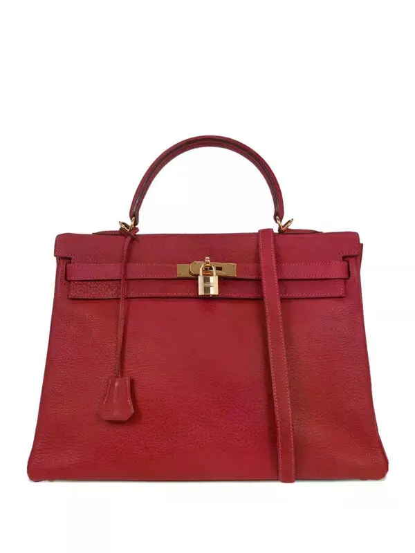 Hermès 2005 35 Kelly Retourne Handbag - Red