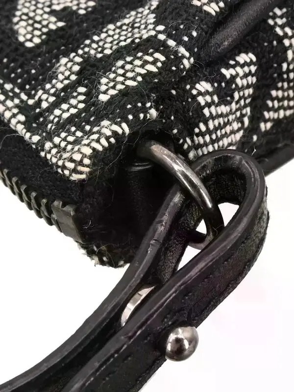 Dior 2002 Saddle Oblique Jacquard Tote Bag - Black