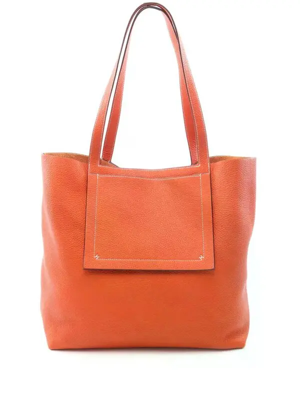 Hermès 2021 Clemence Double Sens 46 Tote Bag - Orange