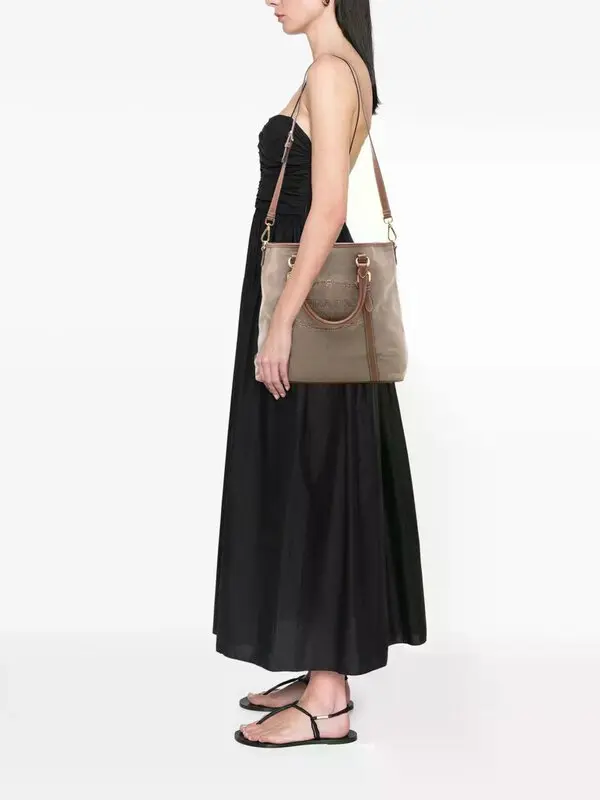 Prada Canvas Canapa Logo Satchel - Brown