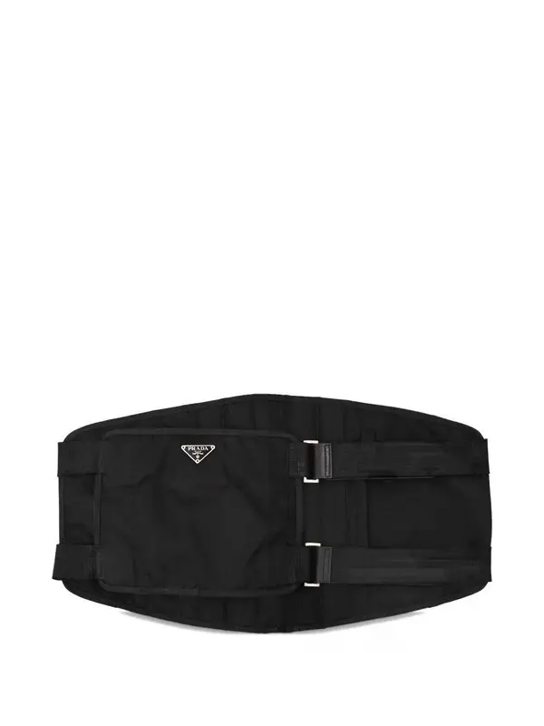 Prada 1990s Corset Waist Belt Bag - Black