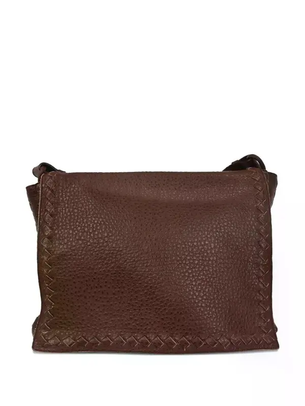 Bottega Veneta 2009 Woven Leather Messenger Bag - Brown