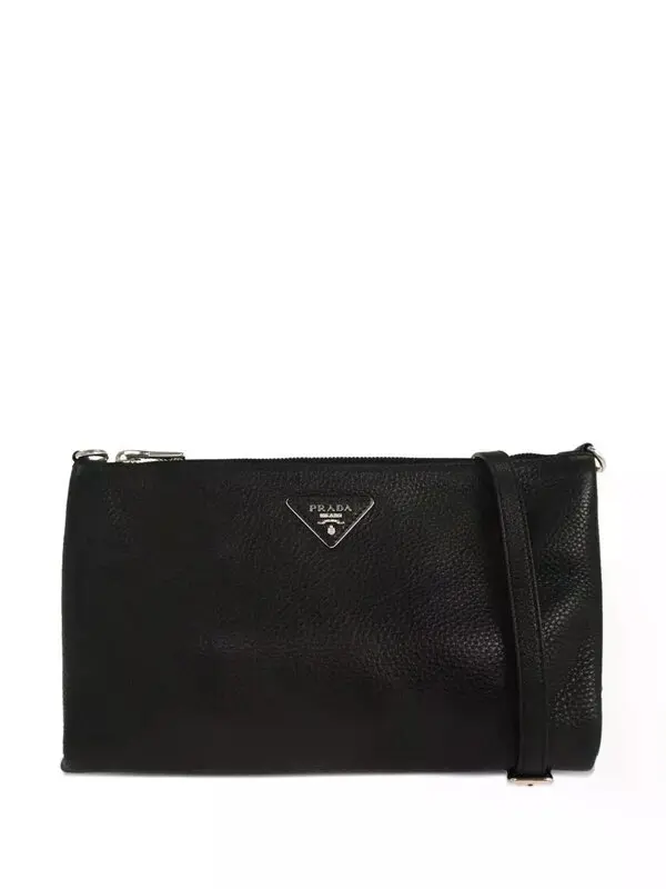 Prada 1990-2000s Leather Shoulder Bag - Black