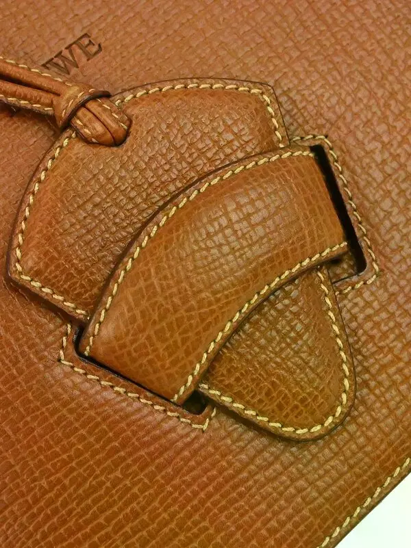 Loewe 1990-2000s Textured Leather Shoulder Bag