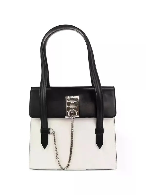 Celine 1990-2000s Leather Handbag - White