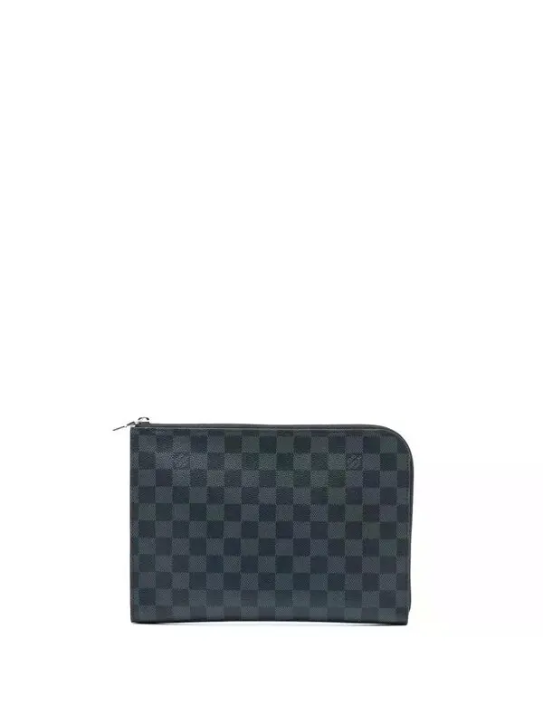 LOUIS VUITTON 2020 Damier Graphite Pochette Jour Mm Clutch Bag - Black