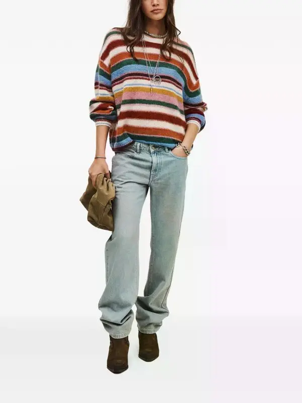 Ba&sh Serena Striped Round-neck Jumper