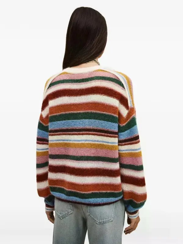 Ba&sh Serena Striped Round-neck Jumper