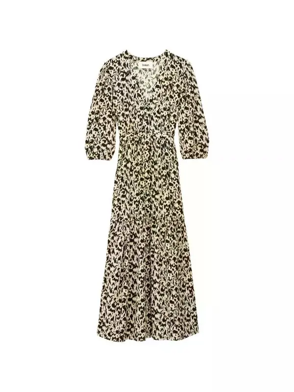 Ba&sh Palma Tiered Animal-print Dress - Neutrals