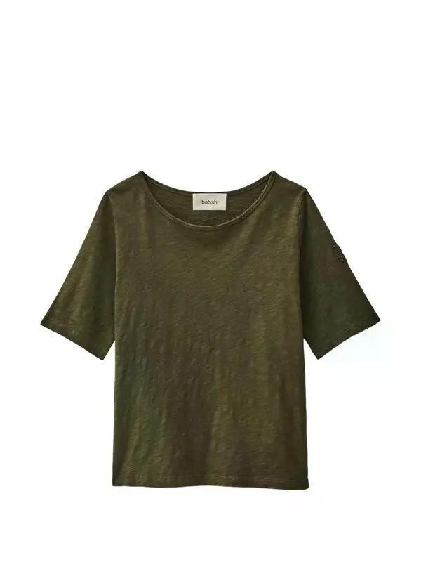 Ba&sh Vina Emblem-detail Crew-neck T-shirt - Green