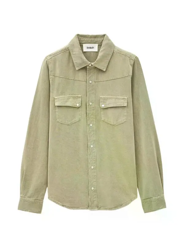 Ba&sh Jada Front-pocket Button-fastening Shirt - Green