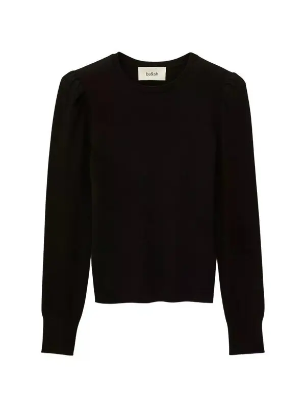 Ba&sh Britania Puff-sleeve Knitwear - Black
