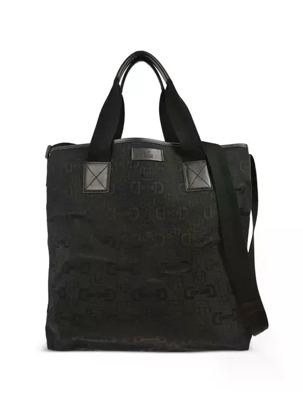 Gucci 1990-2000s Patterned Tote Bag - Black