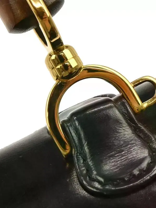 Gucci 1990-2000s Bamboo Handle Tote Bag - Black