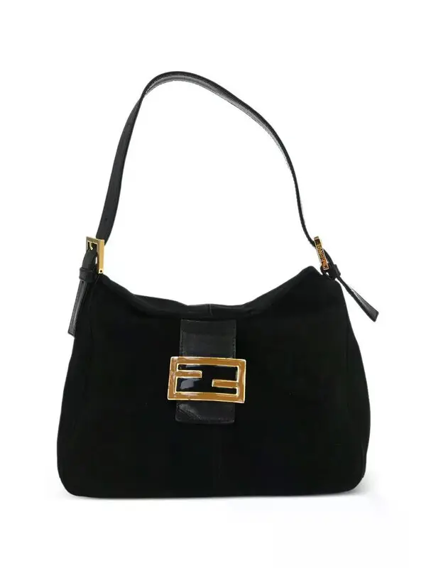 Fendi 2007 Buckle Suede Shoulder Bag