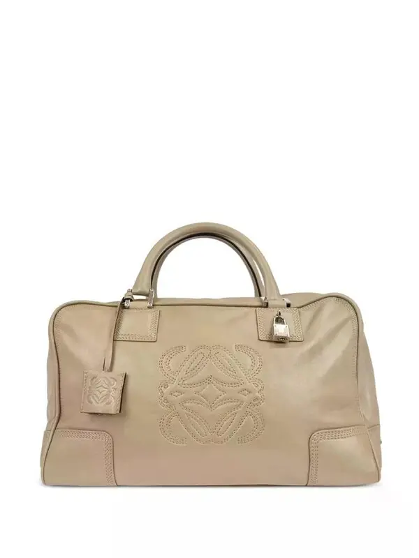 Loewe 2008 Top Handle Leather Tote Bag - Neutrals