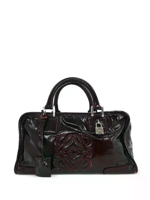 Loewe 2008 Embossed Leather Tote Bag - Red