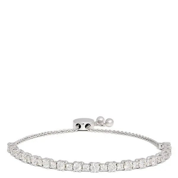 Benbridge 14k White Gold 2.96ctw Diamond Bolo Tennis Bracelet - Wg