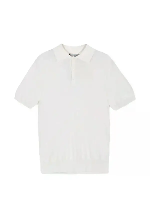 Canali Short-sleeve Polo Shirt - White