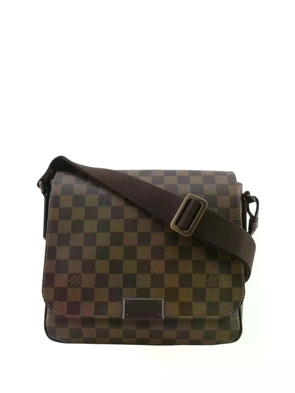 LOUIS VUITTON 2013 Damier Ebene District Pm Crossbody Bag - Brown