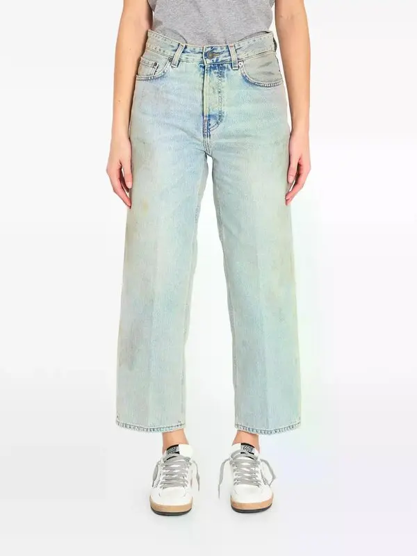 HAIKURE Betty Soft Stained Sky Stained Denim Jeans - Blue