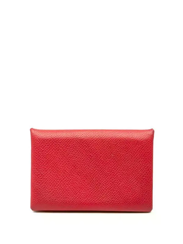 Hermès 2016 Epsom Calvi Card Holder - Red