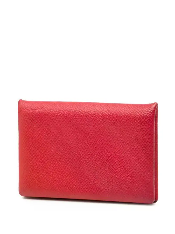 Hermès 2016 Epsom Calvi Card Holder - Red