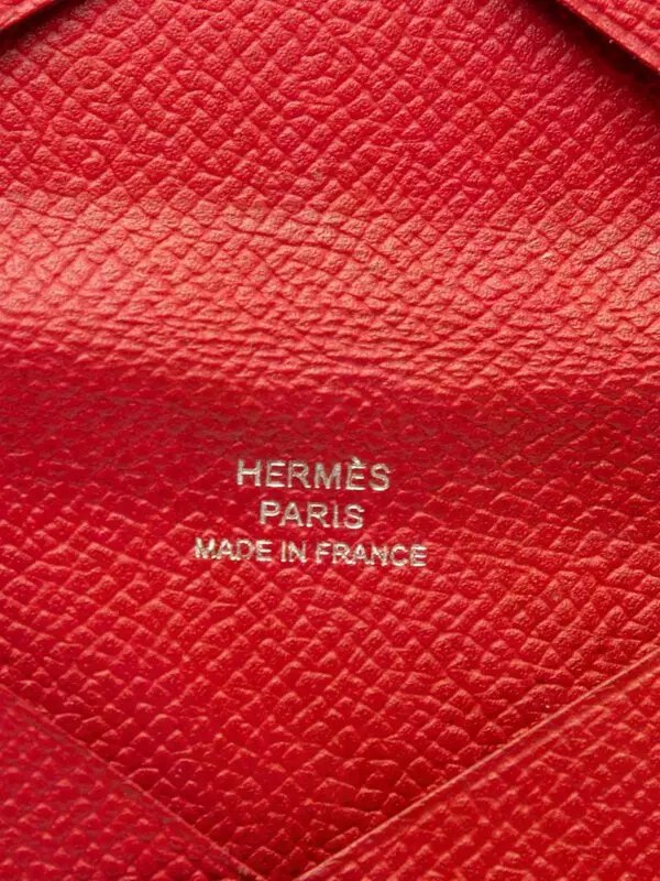 Hermès 2016 Epsom Calvi Card Holder - Red