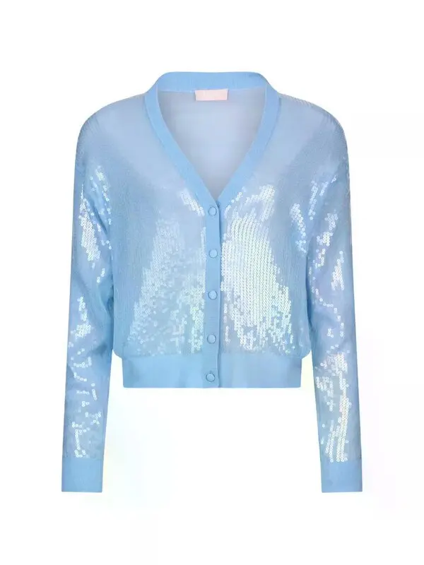 Liu Jo V-neck Long-sleeve Cardigan - Blue