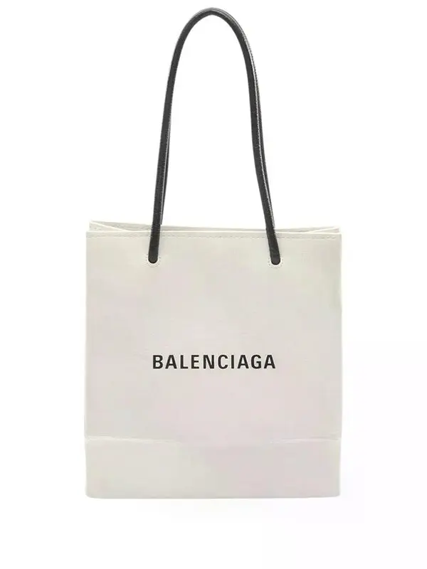 Balenciaga 2010-2026 Leather Xxs North South Tote Bag - White