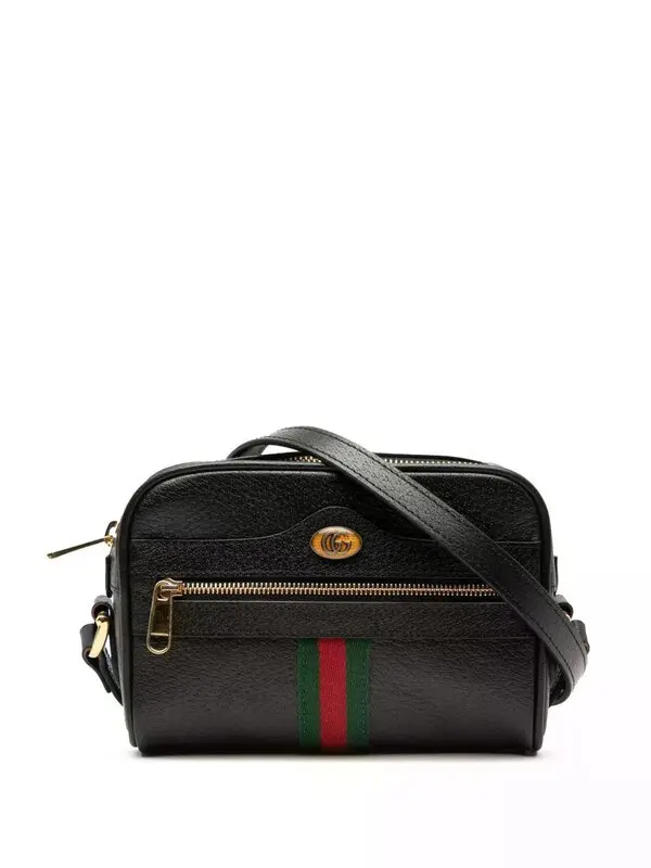 Gucci 2016-2026 Mini Leather Ophidia Crossbody Bag - Black