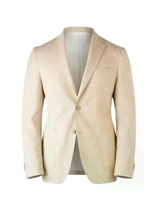 BOSS Textured Single Breasted Blazer - Neutrals