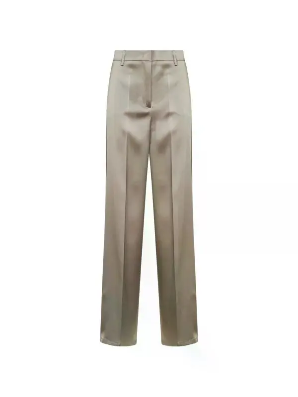 BLANCA VITA High-rise Straight-leg Trousers - Neutrals