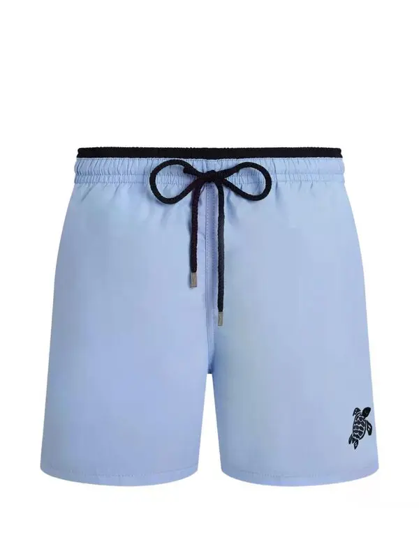 Vilebrequin Turtle-embroidery Swim Shorts - Blue