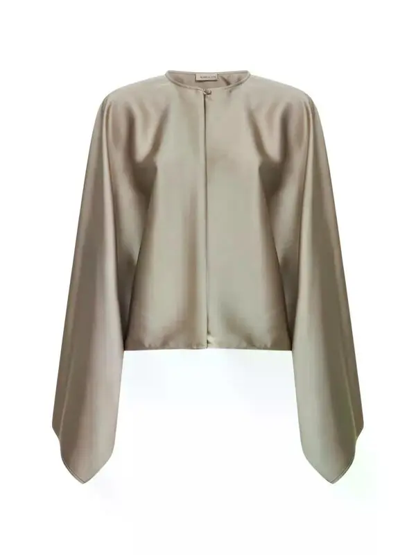 BLANCA VITA Asymmetric Kimono-sleeves Jacket - Neutrals
