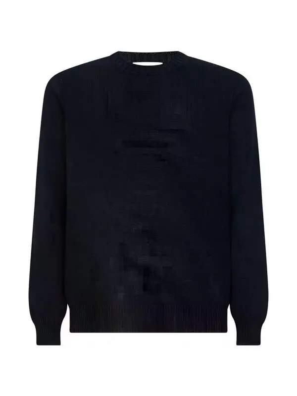 D4.0 Ribbed Long-sleeve Sweater - Blue