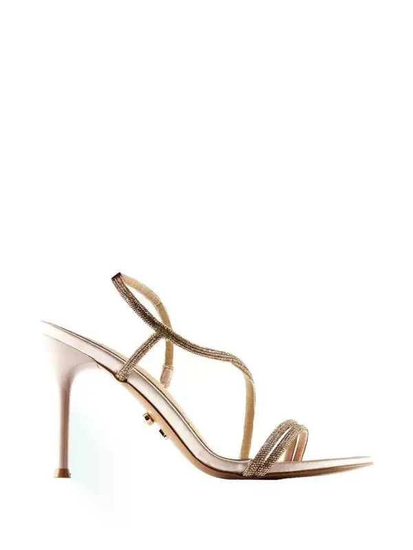 TWENTY FOURHAITCH Flamenco Embellished Strappy Sandals - Neutrals
