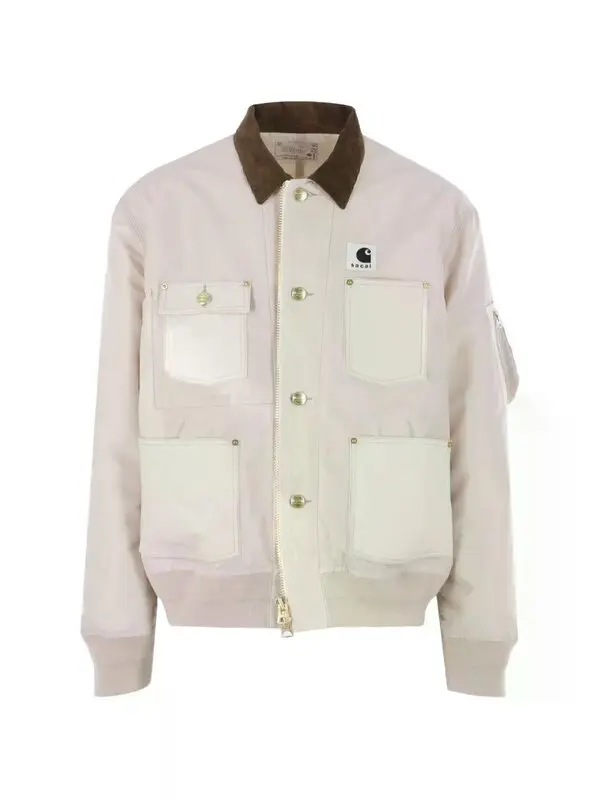 Sacai Canvas Pocket Corduroy Jacket - Neutrals