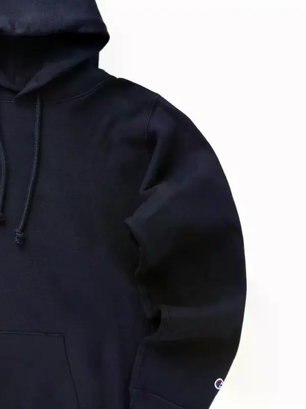 Champion Logo-detail Drawstring Hoodie - Blue