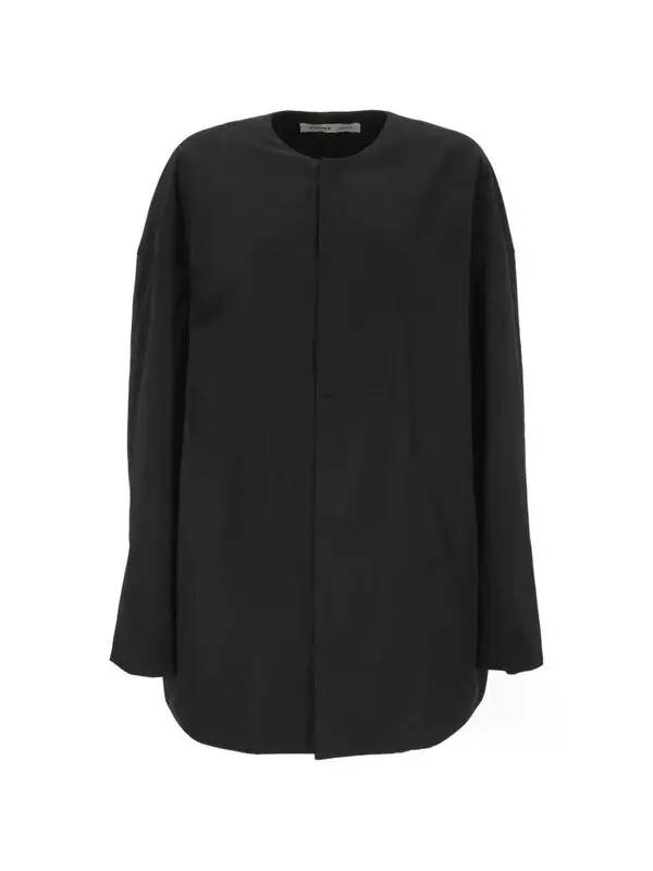 Carven Buttoned Coat - Black